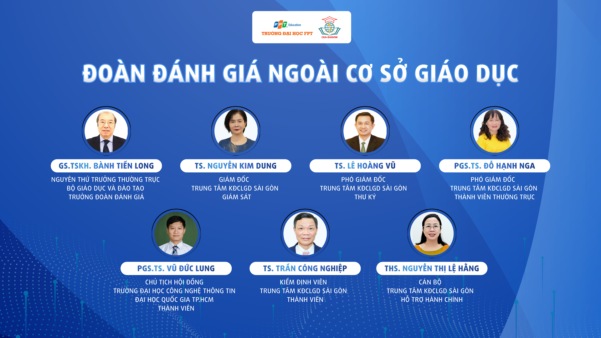 Thành viên đoàn đánh giá - FPT Edu Events